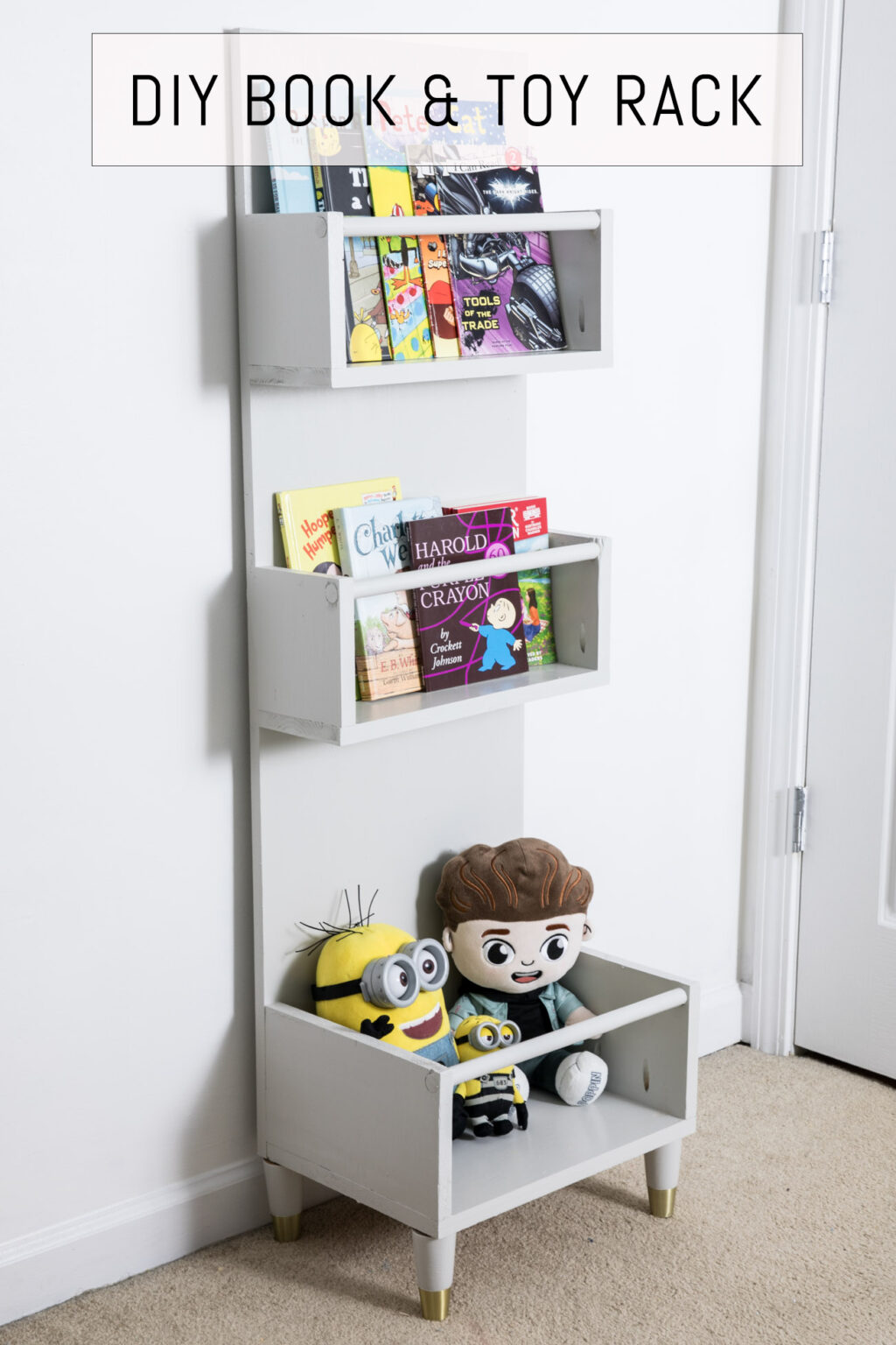 DIY Book and Toy Rack - Erin Spain