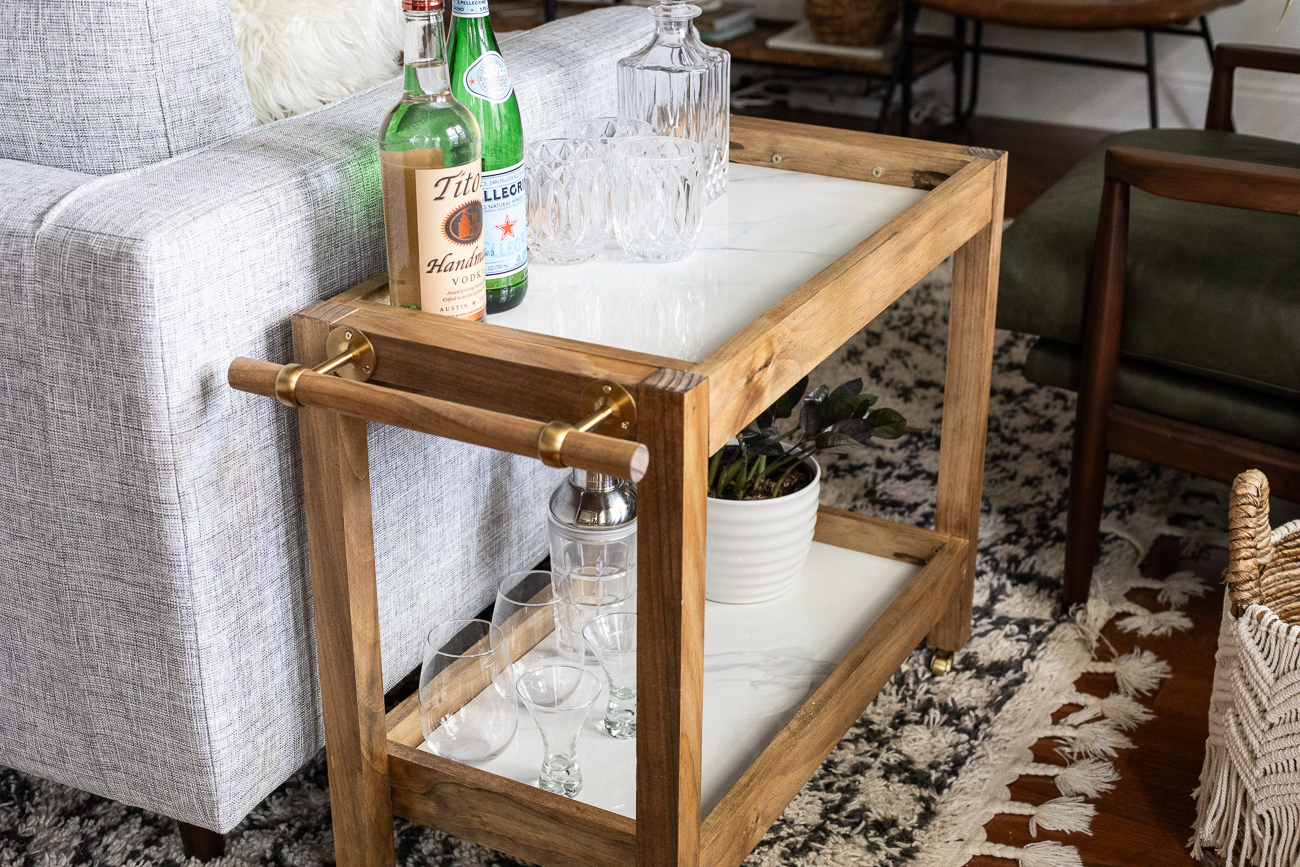 DIY Mini Bar Cart - Erin Spain