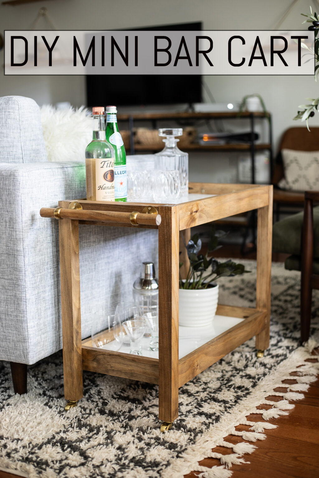 DIY Mini Bar Cart - Erin Spain
