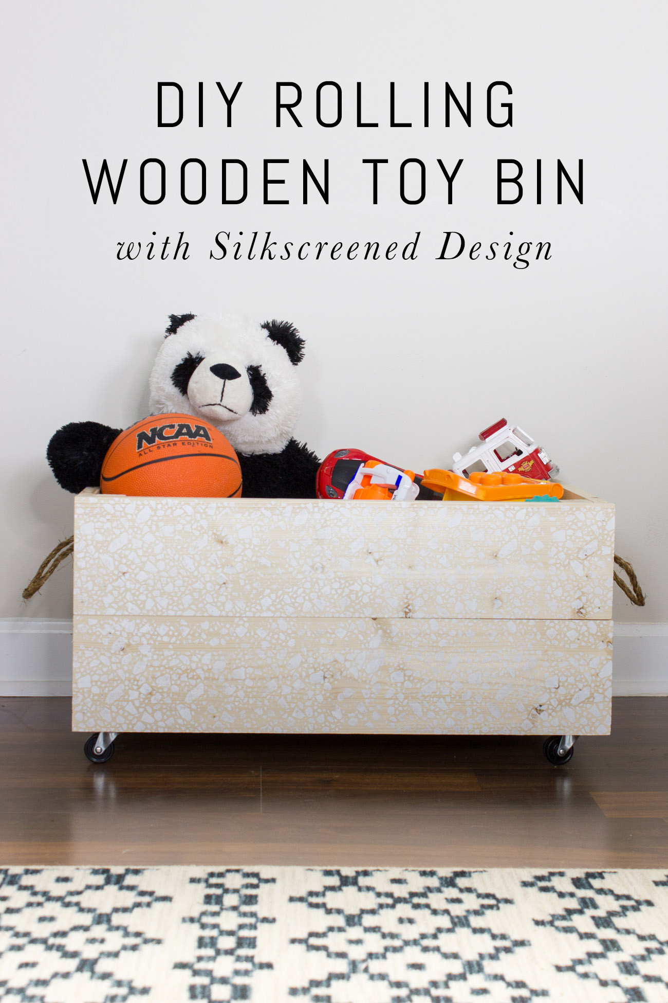 DIY Rolling Wooden Toy Bin - Erin Spain