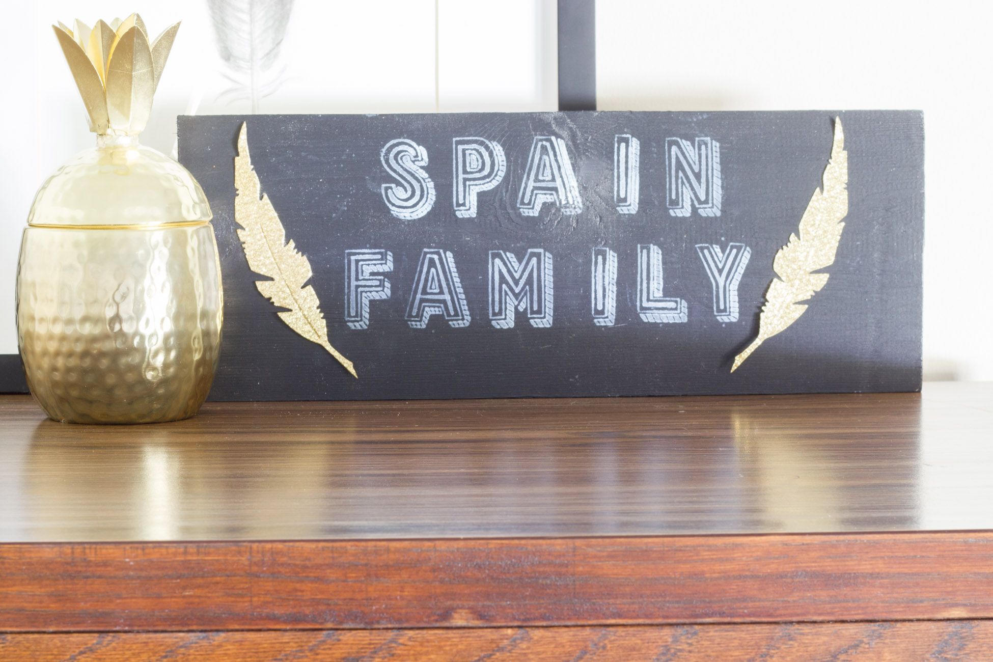 DIY Chalkboard Family Sign - Erin Spain