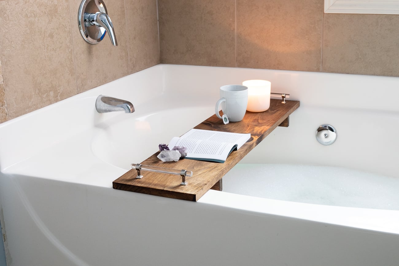 DIY Bathtub Tray - Erin Spain