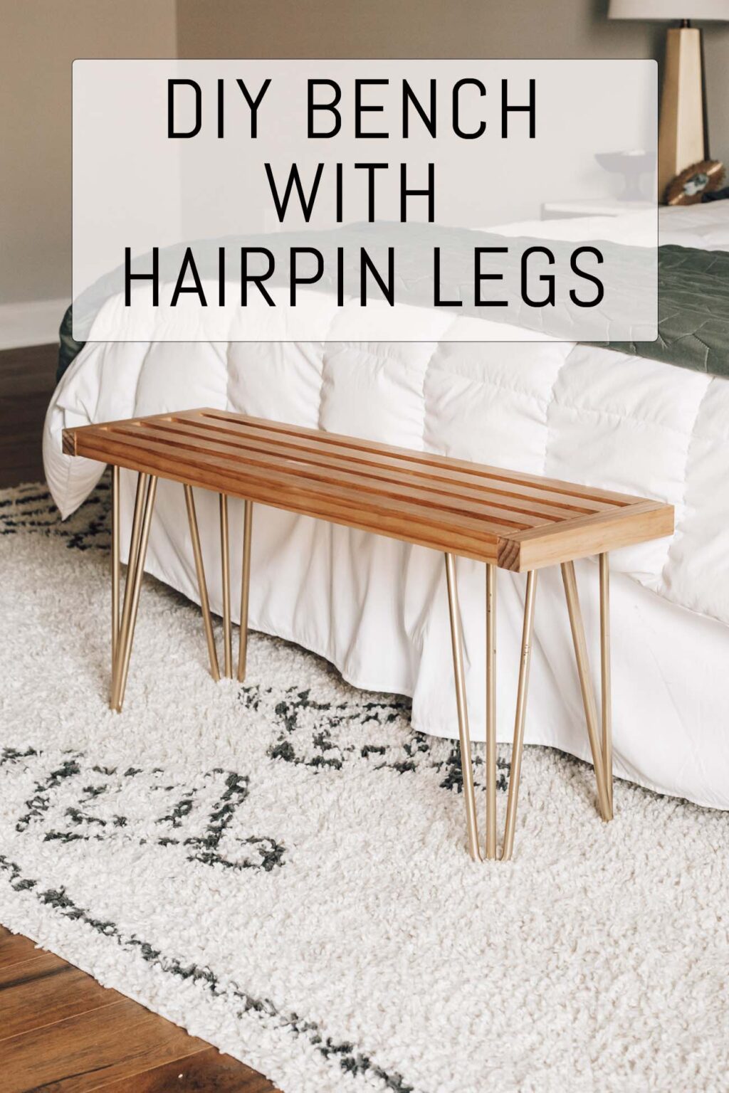 DIY Bench with Hairpin Legs - Erin Spain
