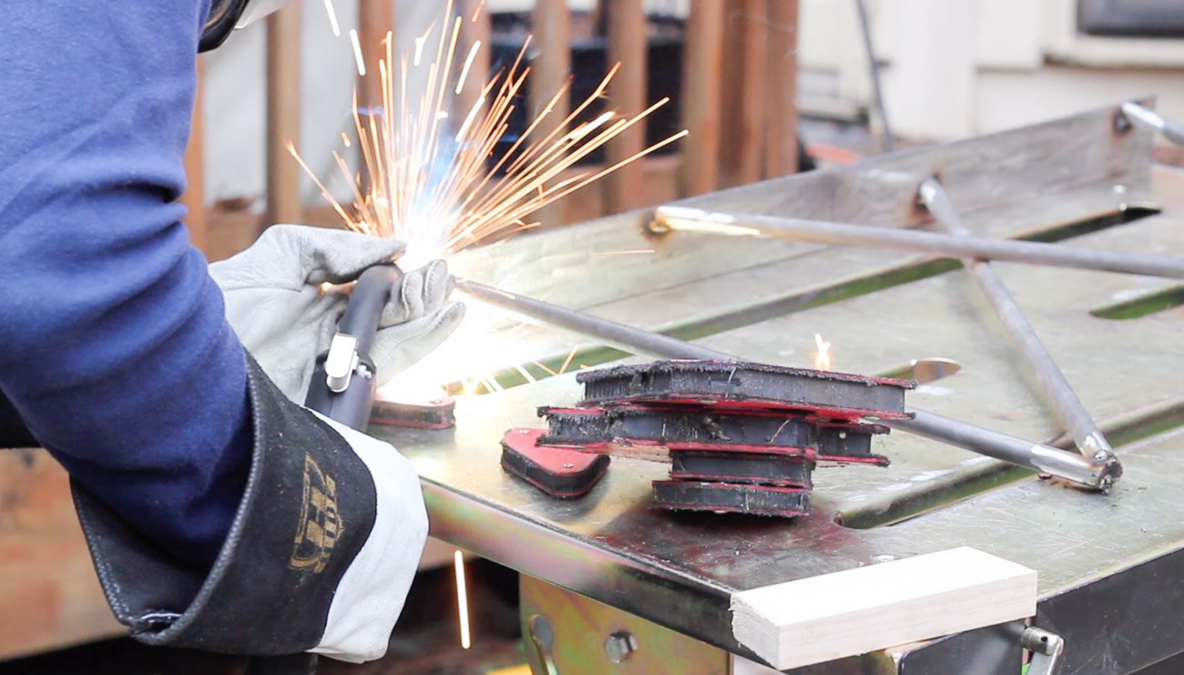 DIY Coffee Table with Welded Steel Legs - Erin Spain