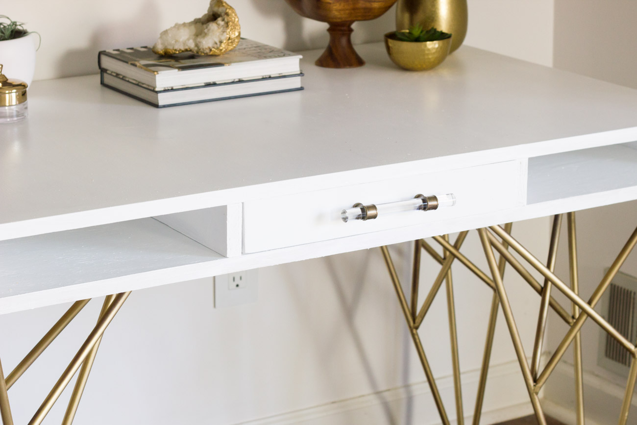 DIY Desk with Welded Steel Legs - Erin Spain