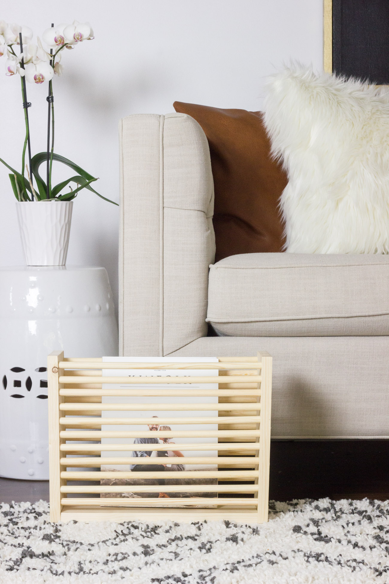 How to Make a DIY Magazine Holder - Erin Spain