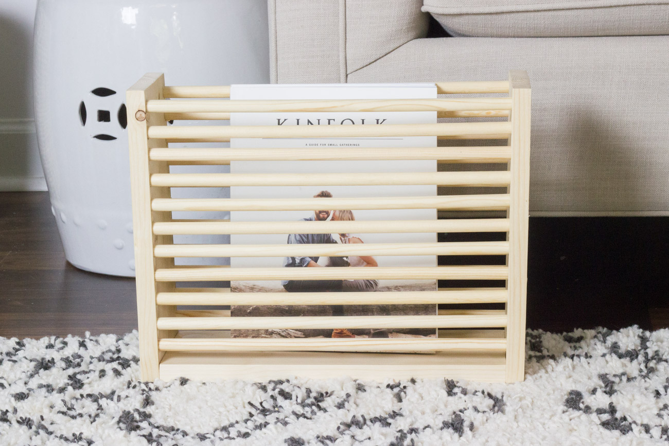 How to Make a DIY Magazine Holder - Erin Spain