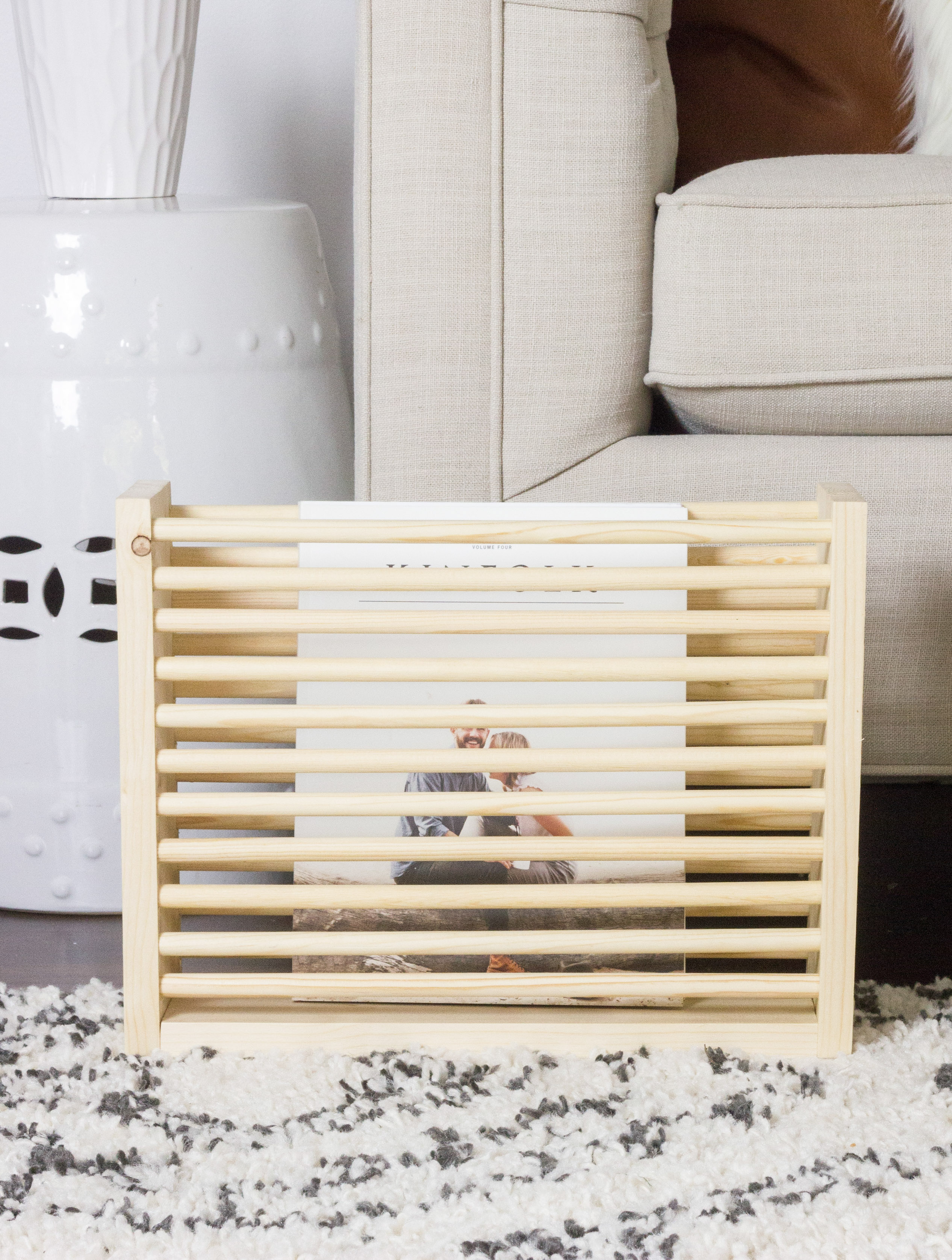 How to Make a DIY Magazine Holder - Erin Spain