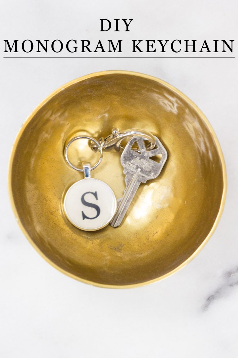 DIY Monogram Keychain & National Mod Podge Day - Erin Spain