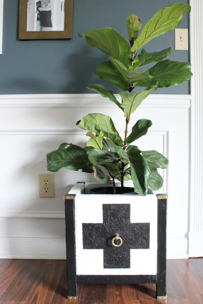 DIY Swiss Cross Paver Planter Tutorial - Erin Spain