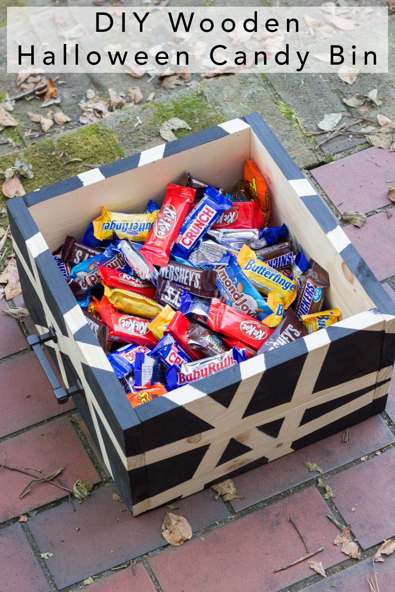 DIY Wooden Halloween Candy Bin - Erin Spain