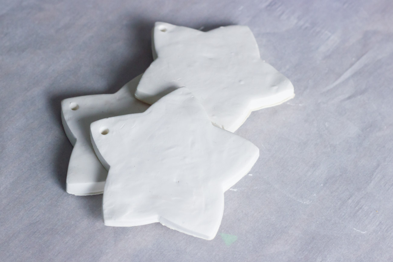 DIY Sparkly Star Clay Ornaments - Erin Spain