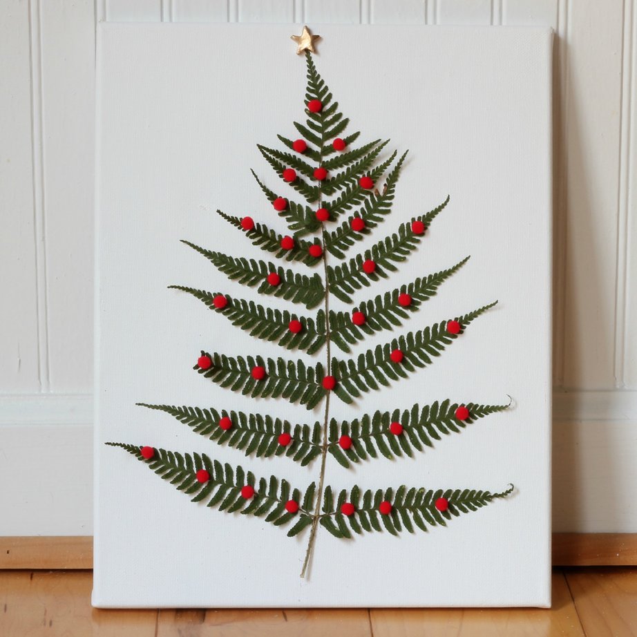 Fern Leaf Christmas Tree Art - Erin Spain