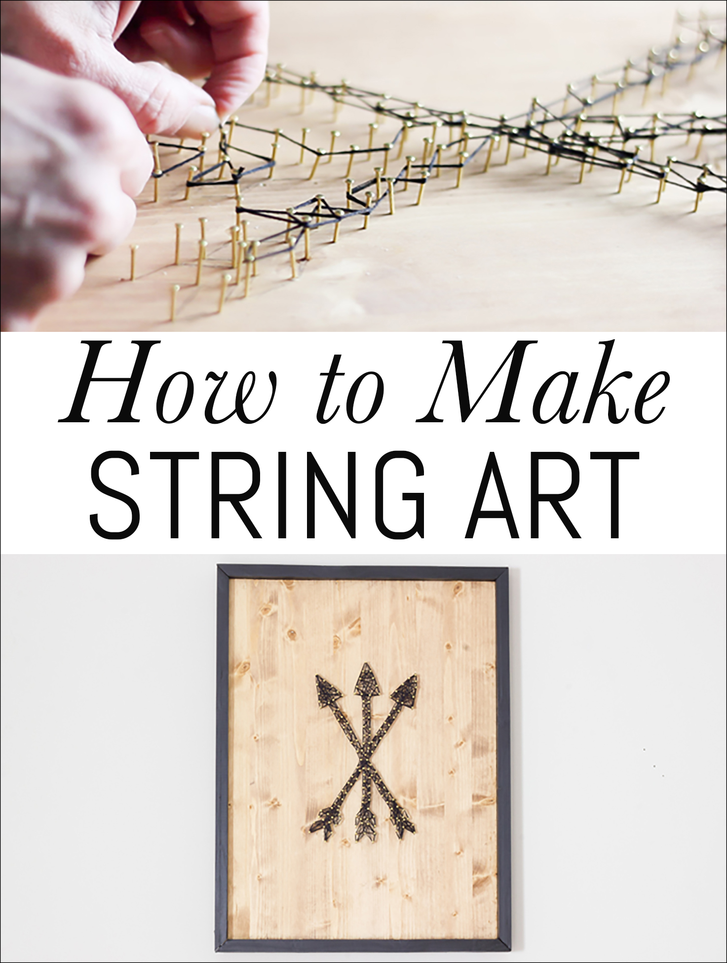 How to Make String Art {DIY Arrow Art} - Erin Spain