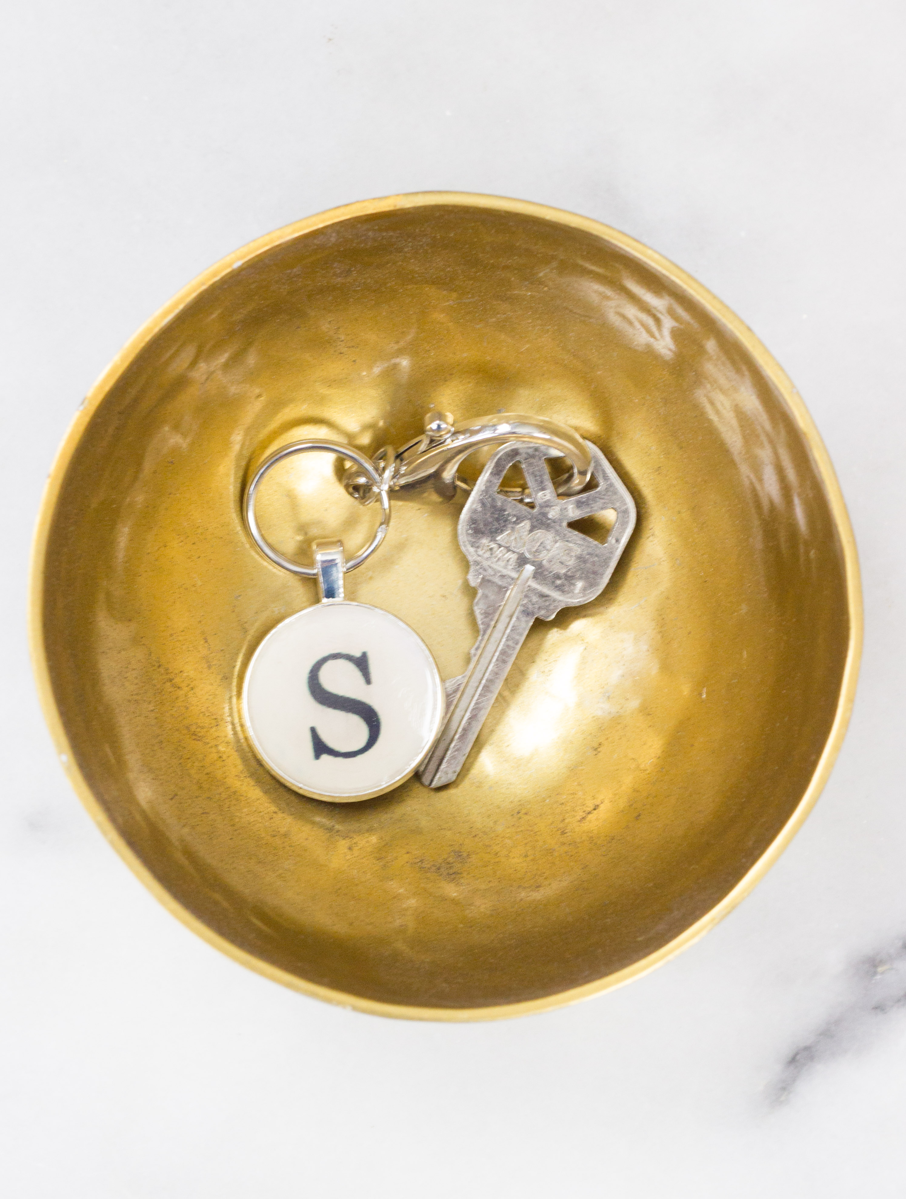 DIY Monogram Keychain & National Mod Podge Day - Erin Spain