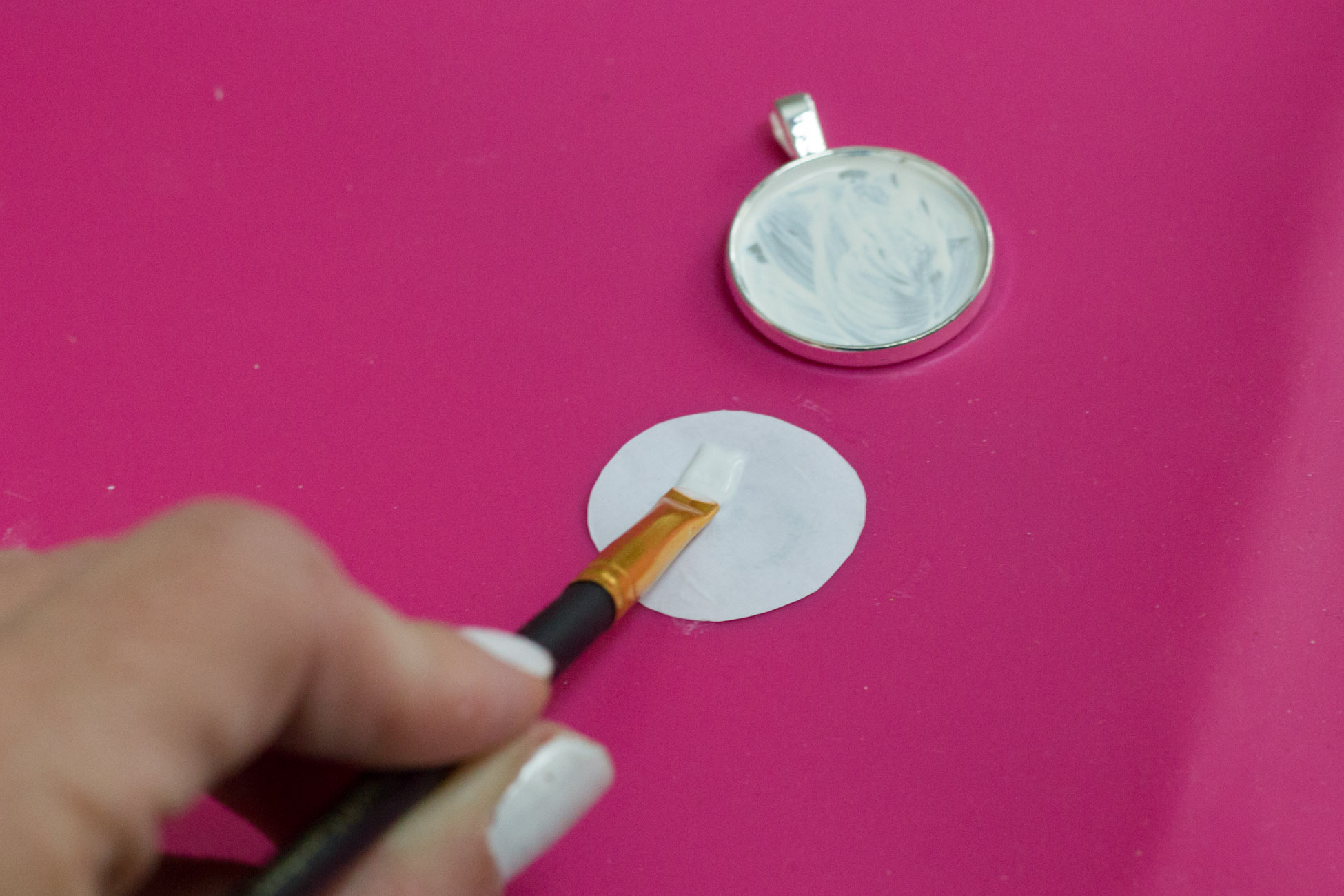 DIY Monogram Keychain & National Mod Podge Day - Erin Spain