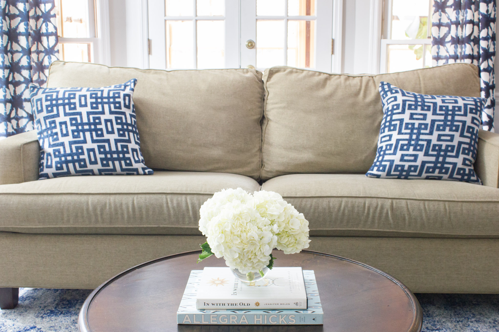 Navy & Indigo Family Room Makeover Reveal - Erin Spain