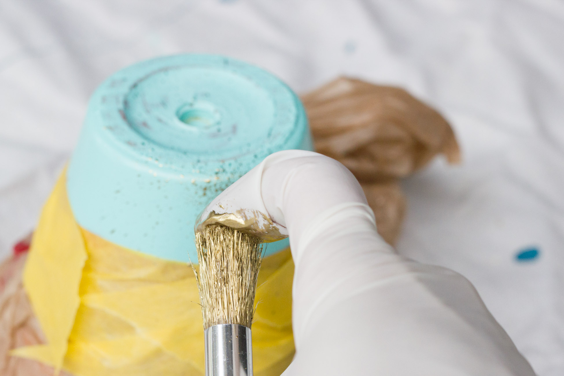 Paint Dipped & Gold Speckled Terra Cotta Pots - Erin Spain