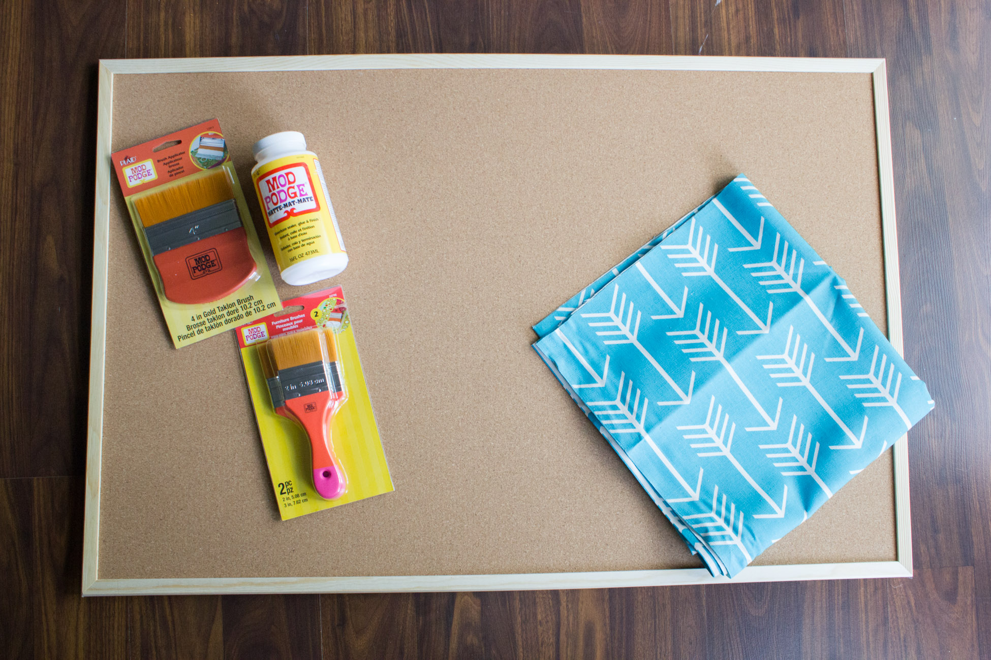 Mod Podge Fabric Bulletin Board & DIY Thumb Tacks {Upcycle a Classroom ...
