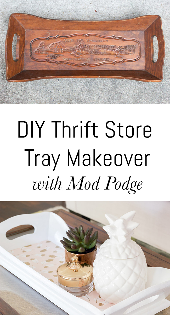 Mod Podge Thrift Store Tray Makeover - Erin Spain
