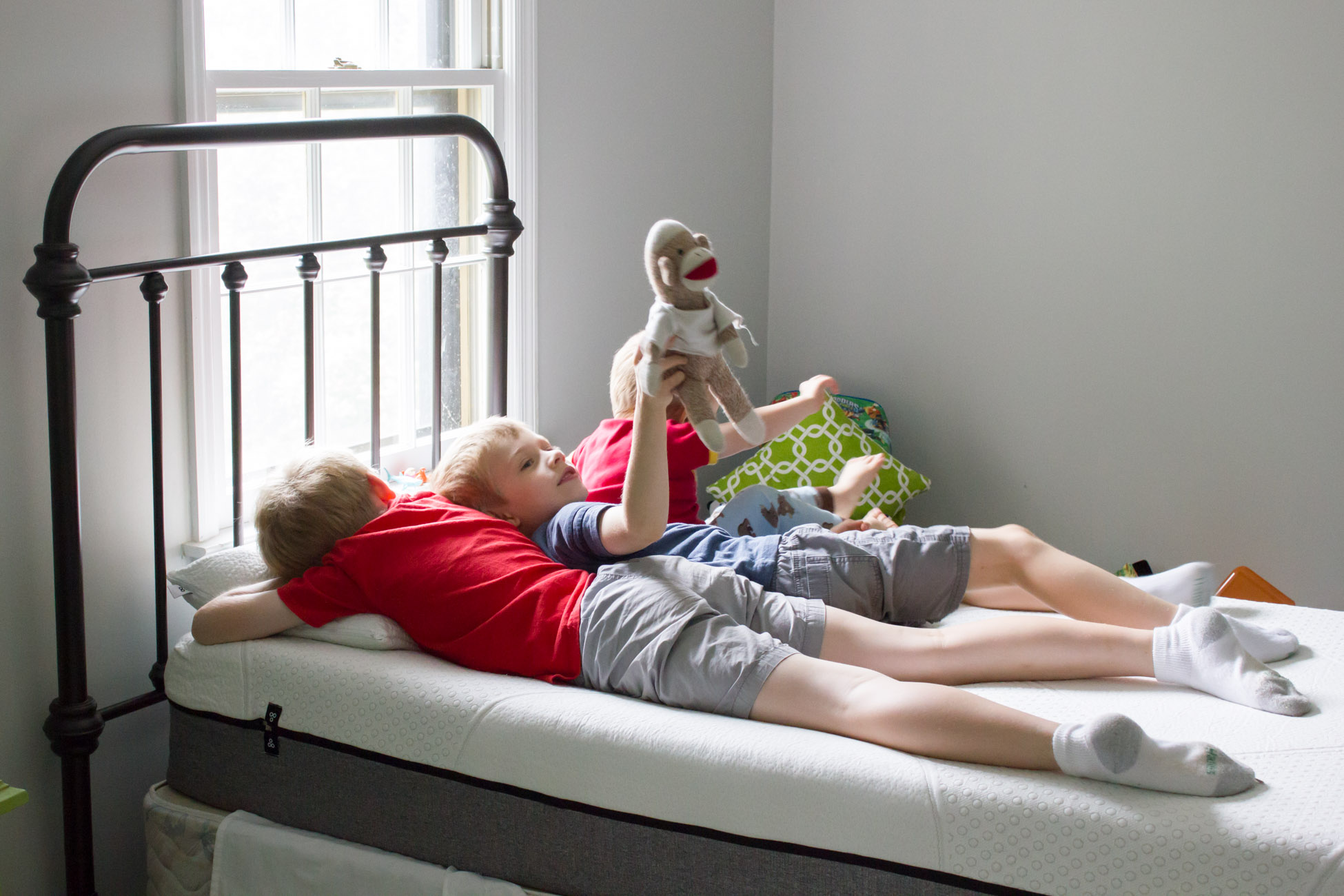 Boys' Bedroom Progress & New Yogabed Mattresses - Erin Spain